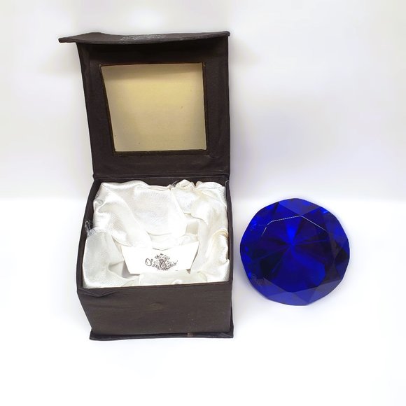 Oleg Cassini | Accents | Oleg Cassini Cobalt Blue Diamond Paperweight ...